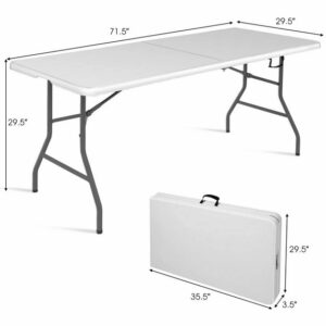6' White Folding Table for Rent - Wedding Tables, Graduation Table