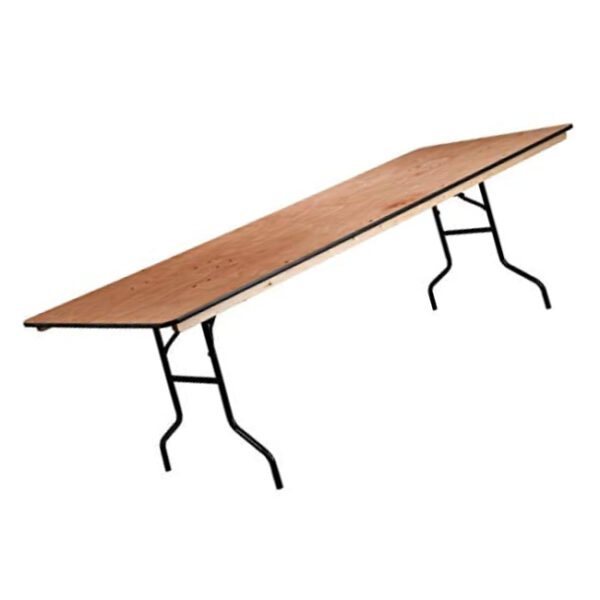 8' Wood Banquet Tables for Rent - Wood 8' Party Tables