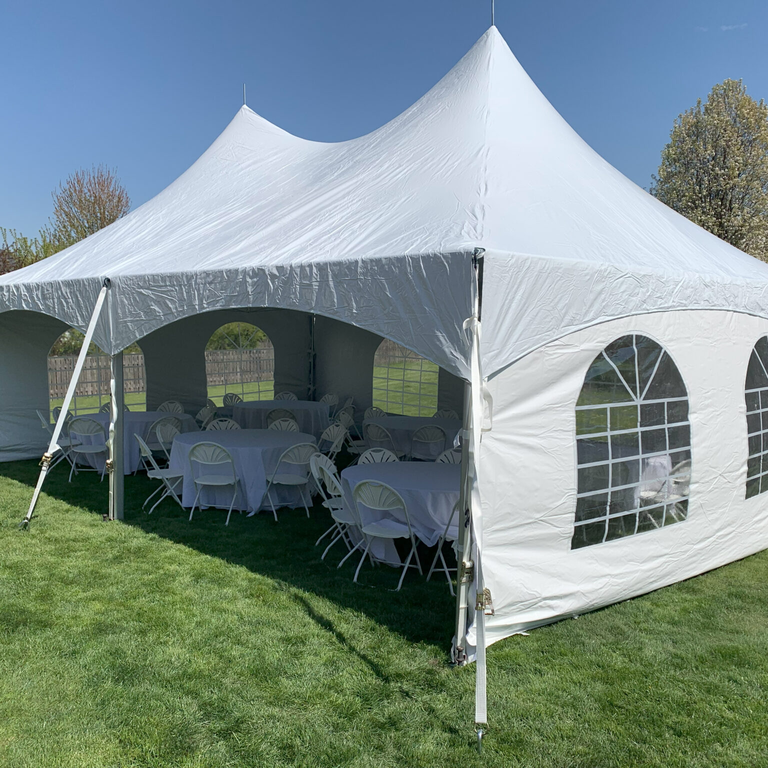 20x30 Double Pole High Peak Frame Tent for Rent - Wedding Tents for Rent