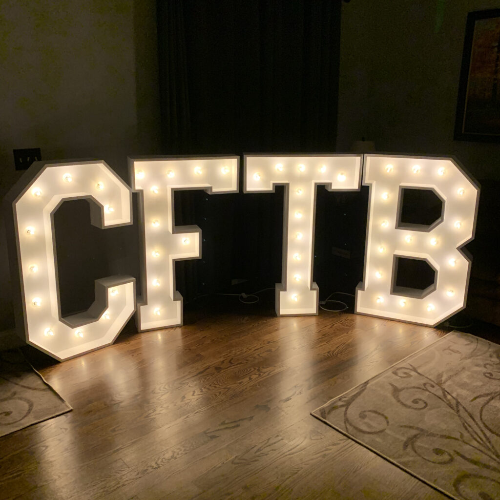 Marquee Letters - Commercial 4' Light Up Letters for Rent