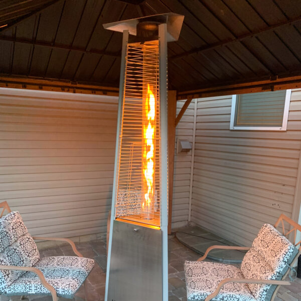 Flame Tube Patio Heater for Rent - Stainless Steel Quartz Heater